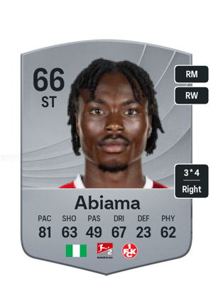 Dickson Abiama EA FC26 Silver Common - rated 66