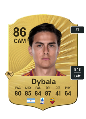 Paulo Dybala EA FC26 Gold Rare - rated 86
