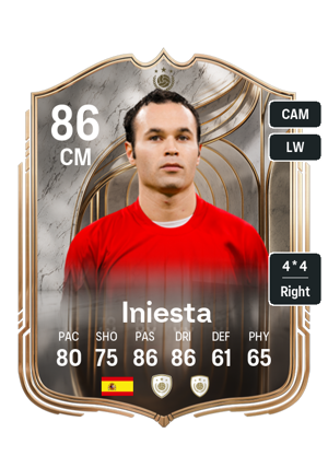 Andres Iniesta EA FC26 Debut Icon - rated 86