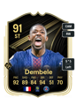 Ousmane Dembele EA FC26 Gold Rare - rated 90
